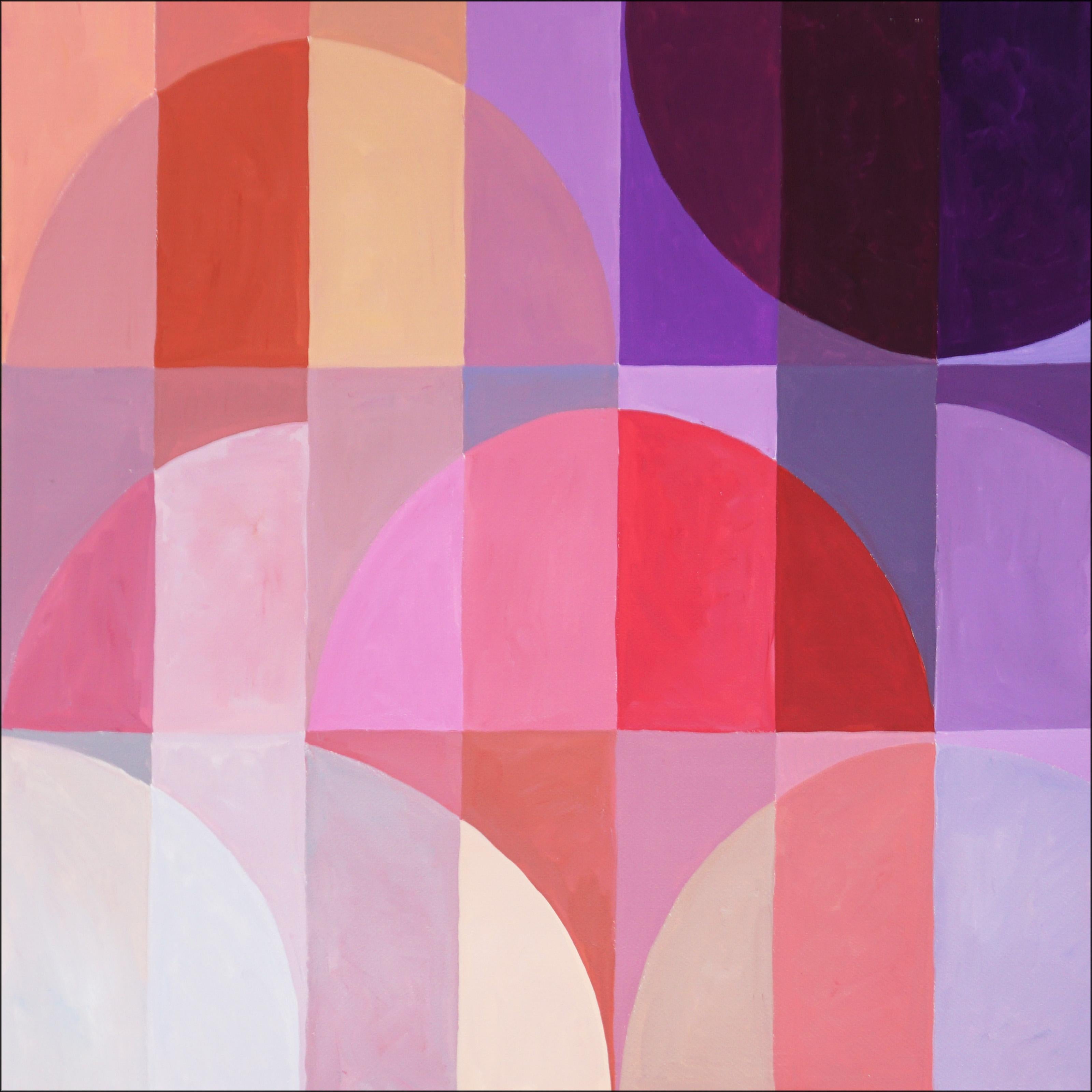 Natalia Roman - Nightfall Twilight, Squared Painting Bauhaus Pattern ...