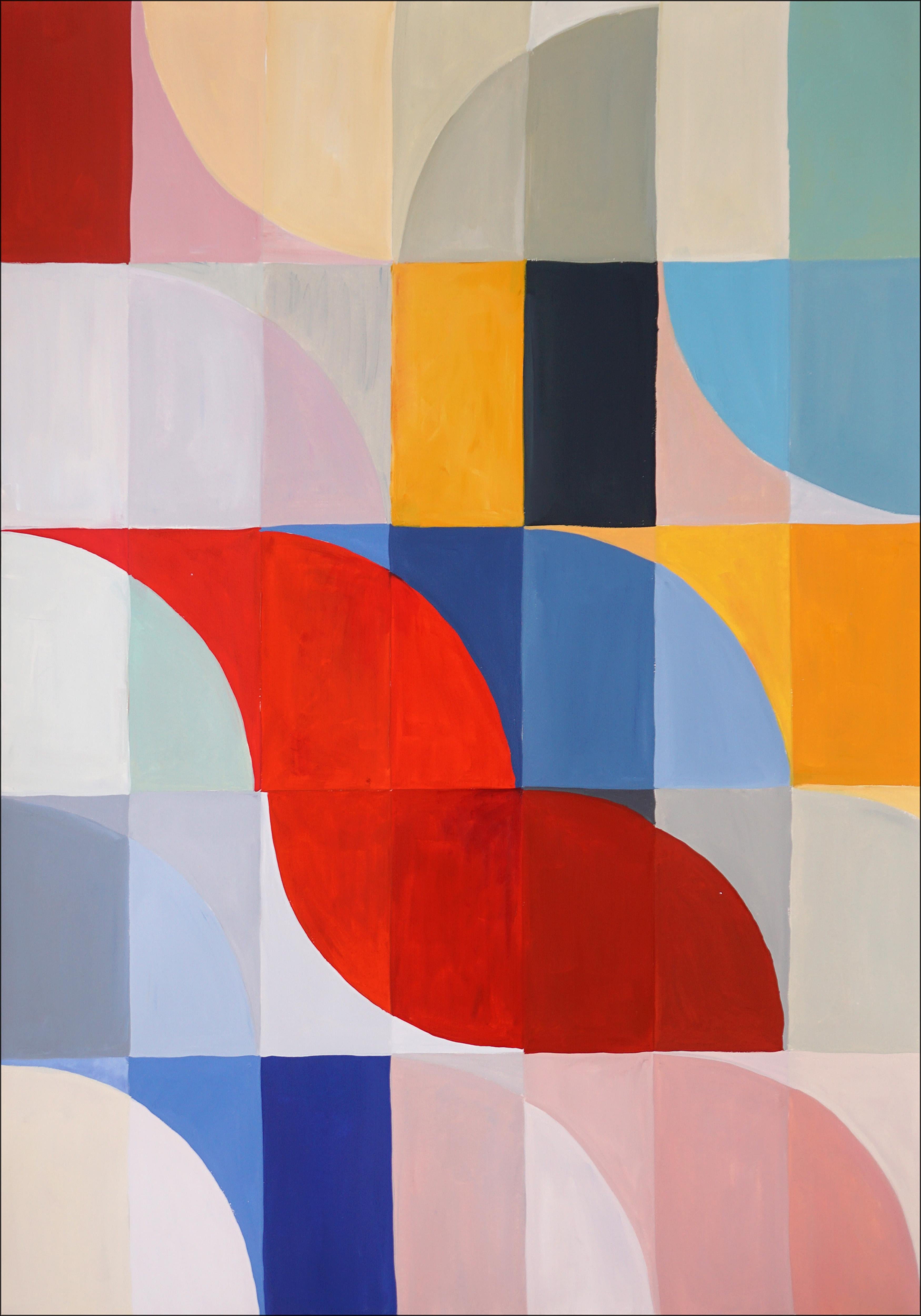 Natalia Roman - Park Slope I, Bauhaus Patterns Diptych, Primary Tones ...