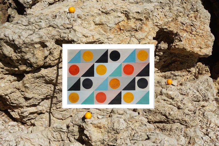 Natalia Roman - Primary Tones Pastel Tiles, Cater-Cornered Geometry ...