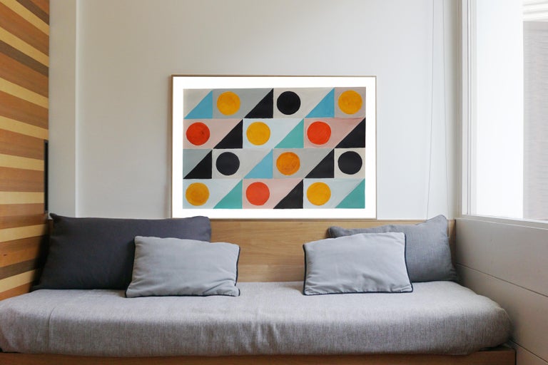Natalia Roman - Primary Tones Pastel Tiles, Cater-Cornered Geometry ...