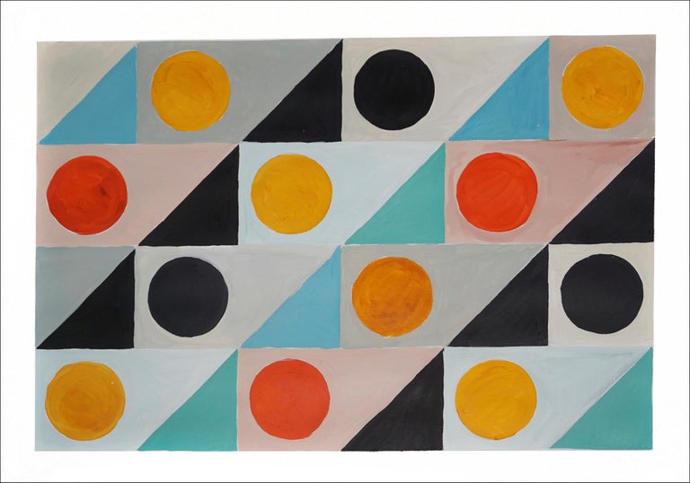 Natalia Roman - Primary Tones Pastel Tiles, Cater-Cornered Geometry ...