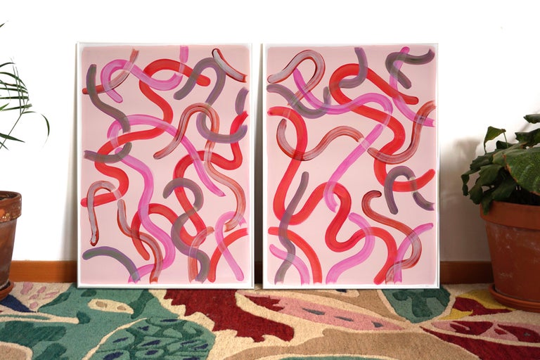 Natalia Roman - Red Lipstick Curves, Rouge Pastel Palette Diptych ...