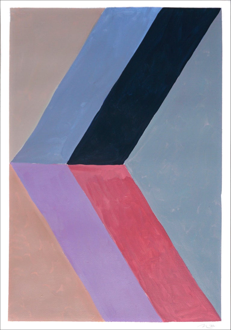 Natalia Roman - Rhombus Color Study, Pastel Tones Brutalist Geometry ...