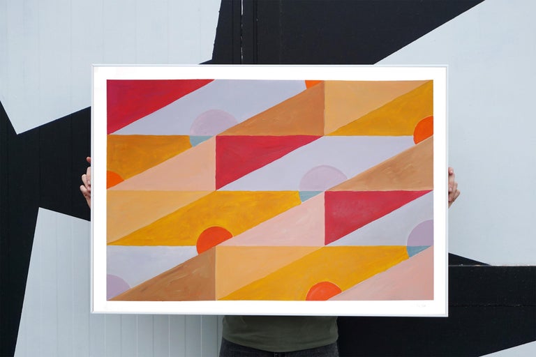 Natalia Roman - Sunrise in The Tropics, Warm Tones Abstract Landscape ...