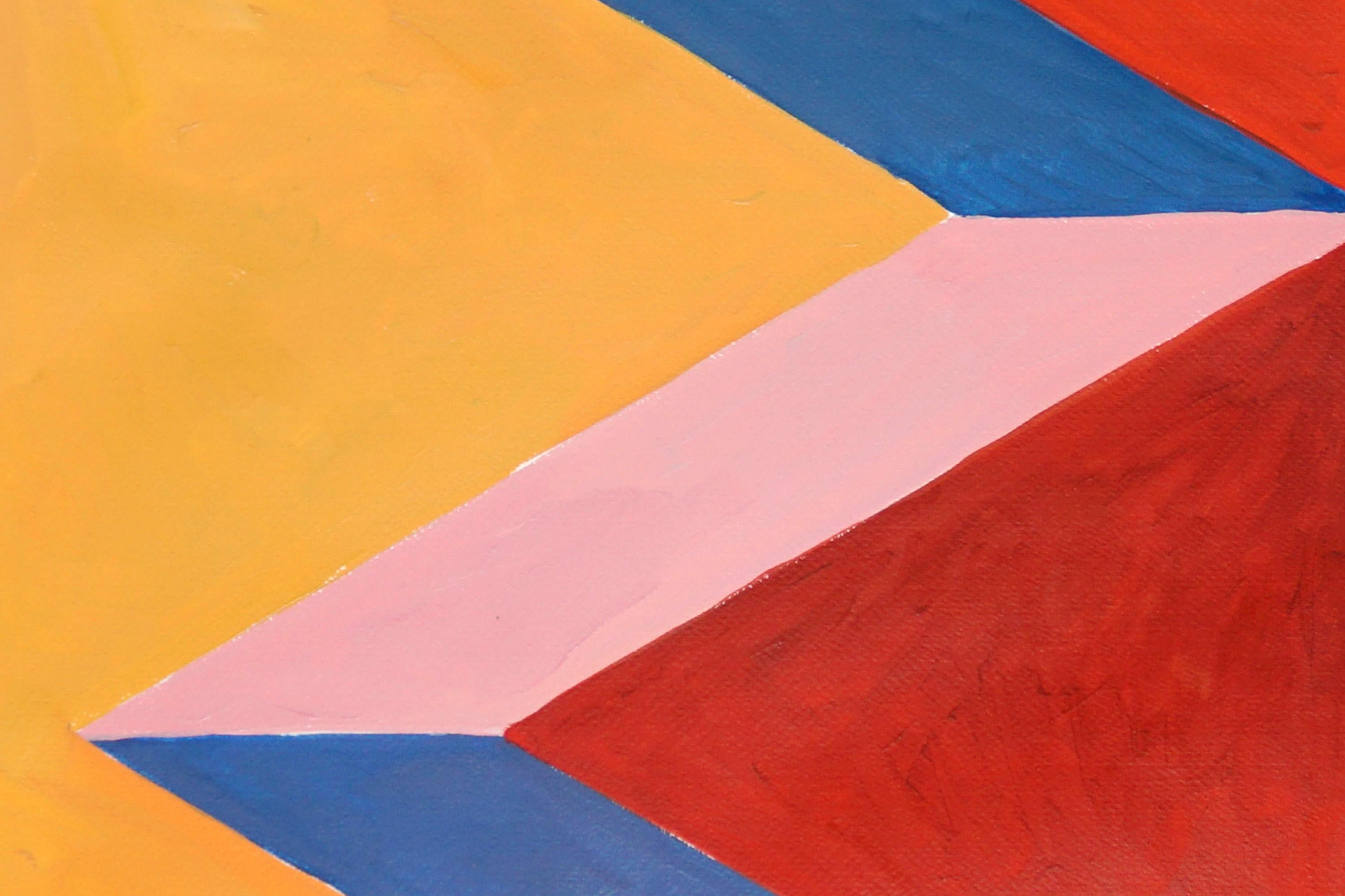 Natalia Roman - Surreal Temple Stairs, Geometric Architecture Diptych ...