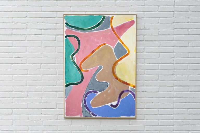Natalia Roman - Vivid Colors of layered Curvilinear Forms, Abstract ...