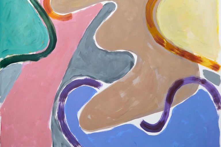 Natalia Roman - Vivid Colors of layered Curvilinear Forms, Abstract ...