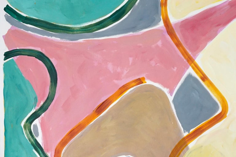 Natalia Roman - Vivid Colors of layered Curvilinear Forms, Abstract ...