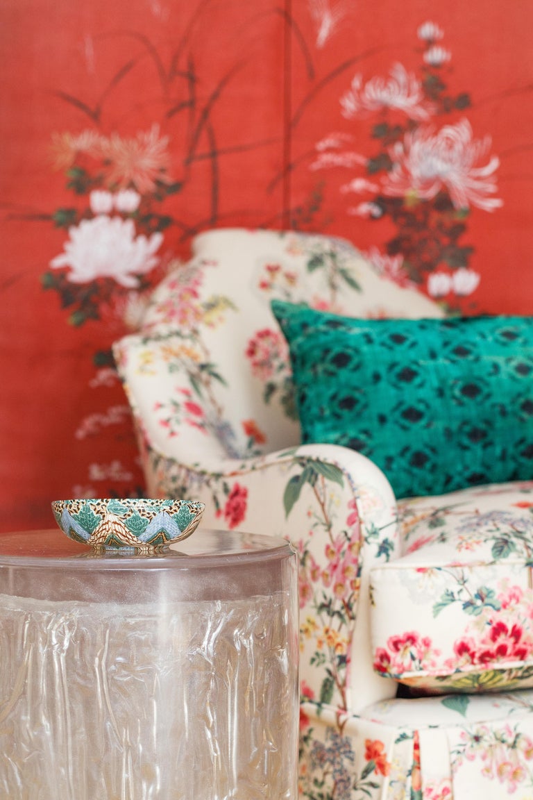 Contemporary Resin Acrylic Side Table or Stool by Natalie Tredgett ...