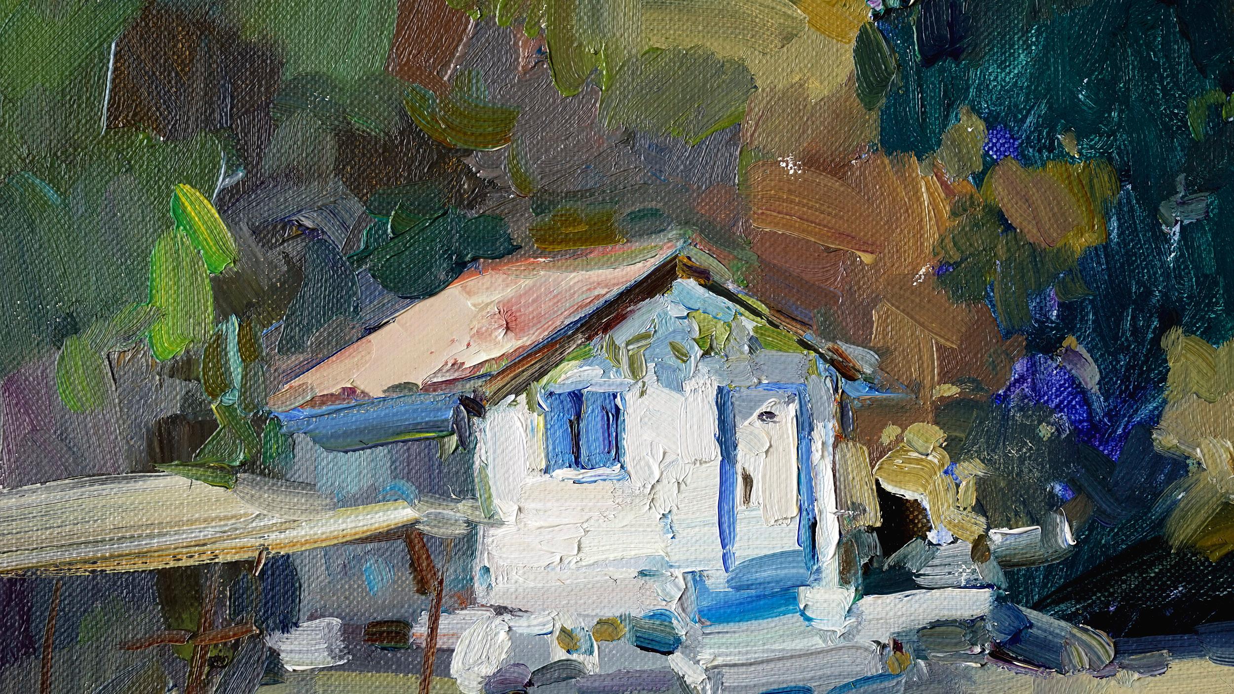 Nataliya Tretyakova - Casa del pescador- Paisaje Pintura al óleo ...