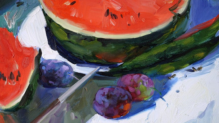 Nataliya Tretyakova - Sweet watermelon - Still-Life Oil Painting Red ...