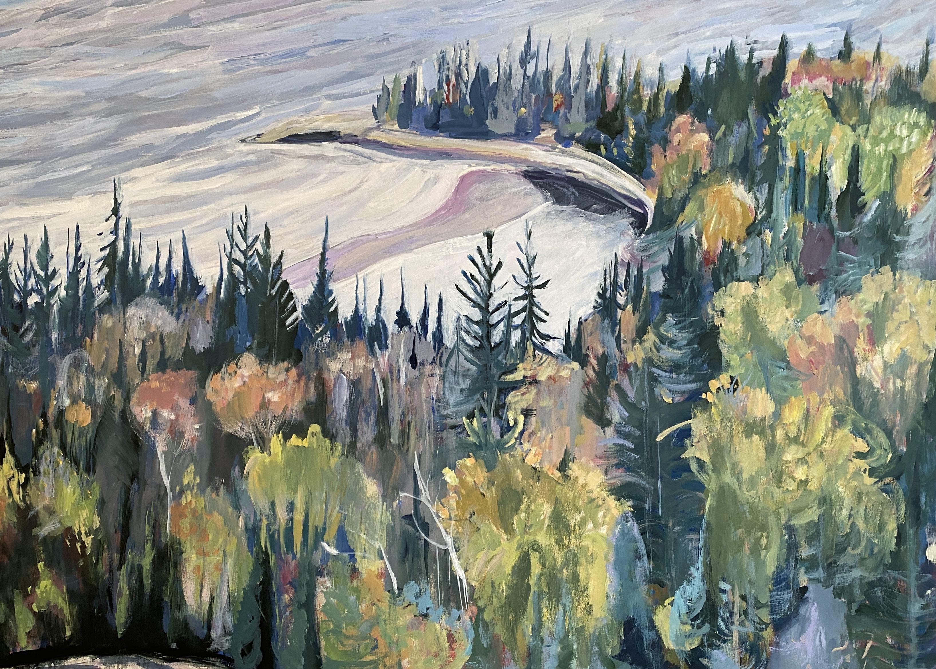 Natasha Lehman - Peak View, Painting, Oil on Canvas For Sale at 1stDibs
