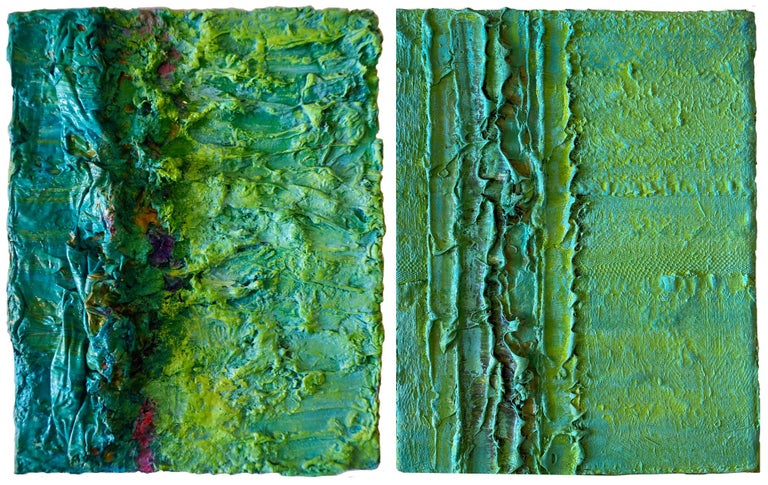 Natasha Zupan - Color Boundaries 18 and 21. Abstract painting on canvas ...