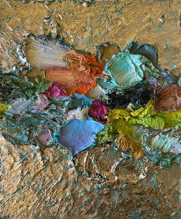 Natasha Zupan - Color Derivatives #14 Abstract painting. Oil, fabric ...
