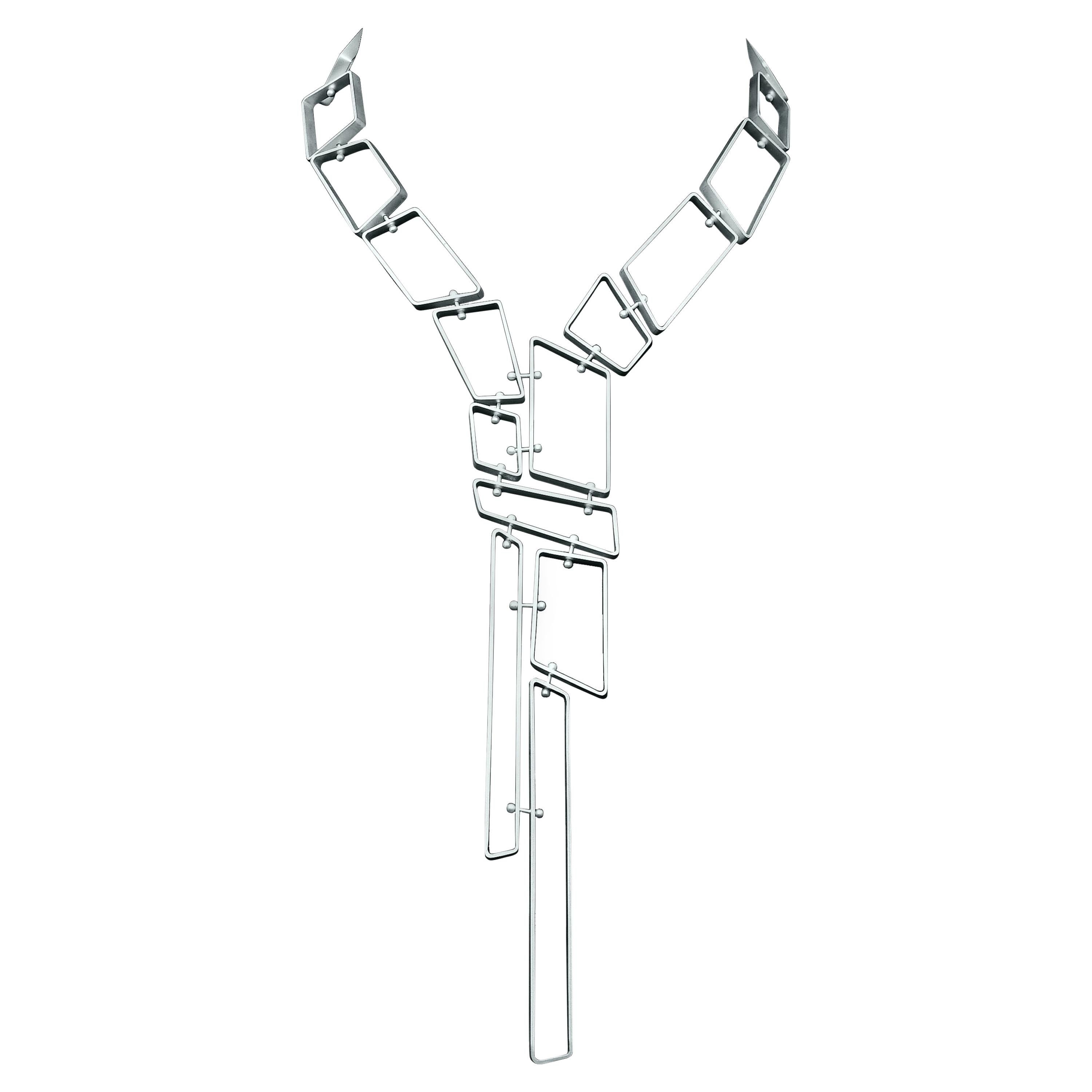 Irvin and Bonnie Burkee Sterling Silver Mask Necklace at 1stDibs