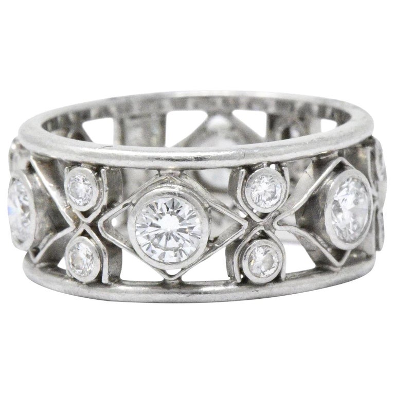 Nathan Levy 1.14 Carat Diamond Platinum Eternity Band Ring at 1stDibs ...