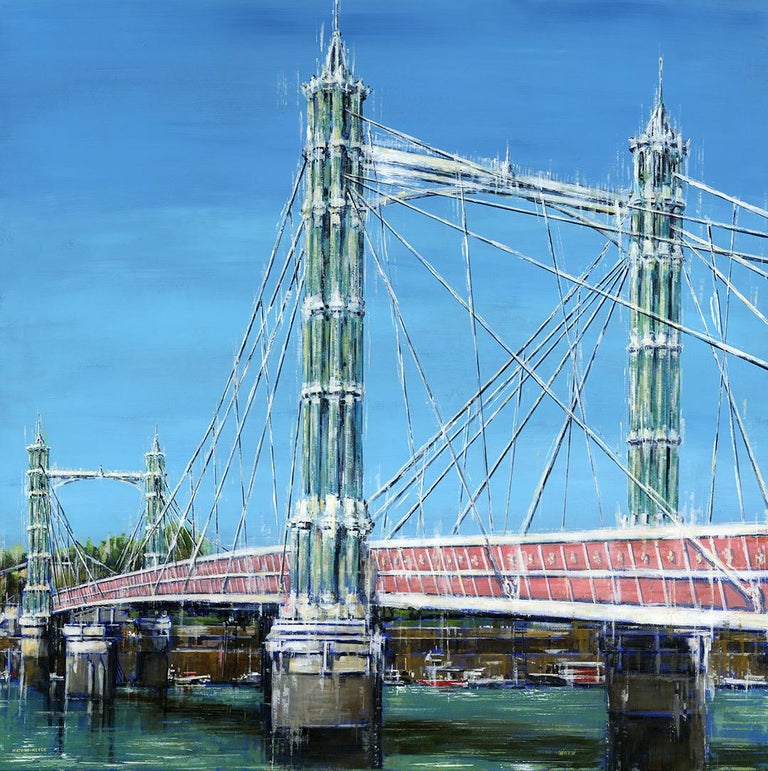 Nathan Neven - Albert Bridge - cityscape London Chelsea landscape oil ...