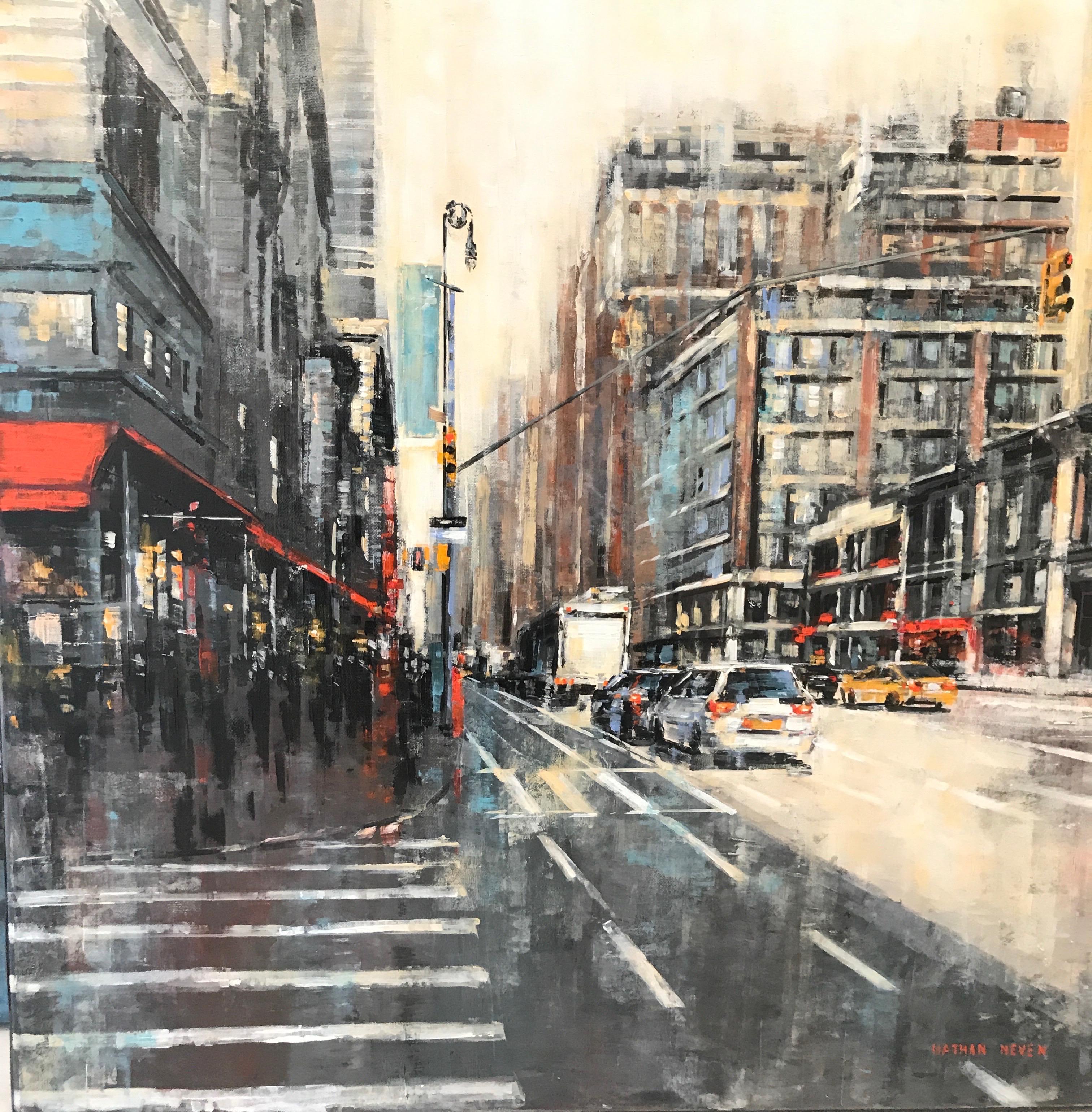 Nathan Neven - Manhattan Bay - NYC classical interior cityscape oil ...