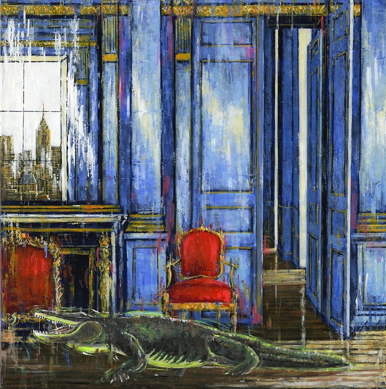 Nathan Neven - Crocodile Tears classical interior nature wildlife oil ...