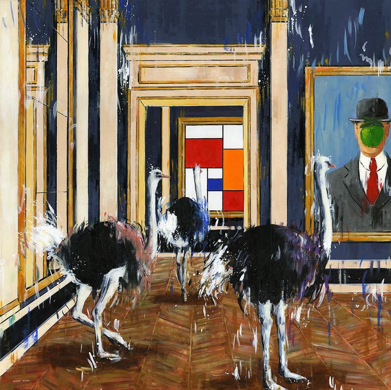 Nathan Neven - Curiosité - paysage urbain abstrait intérieur - peinture ...