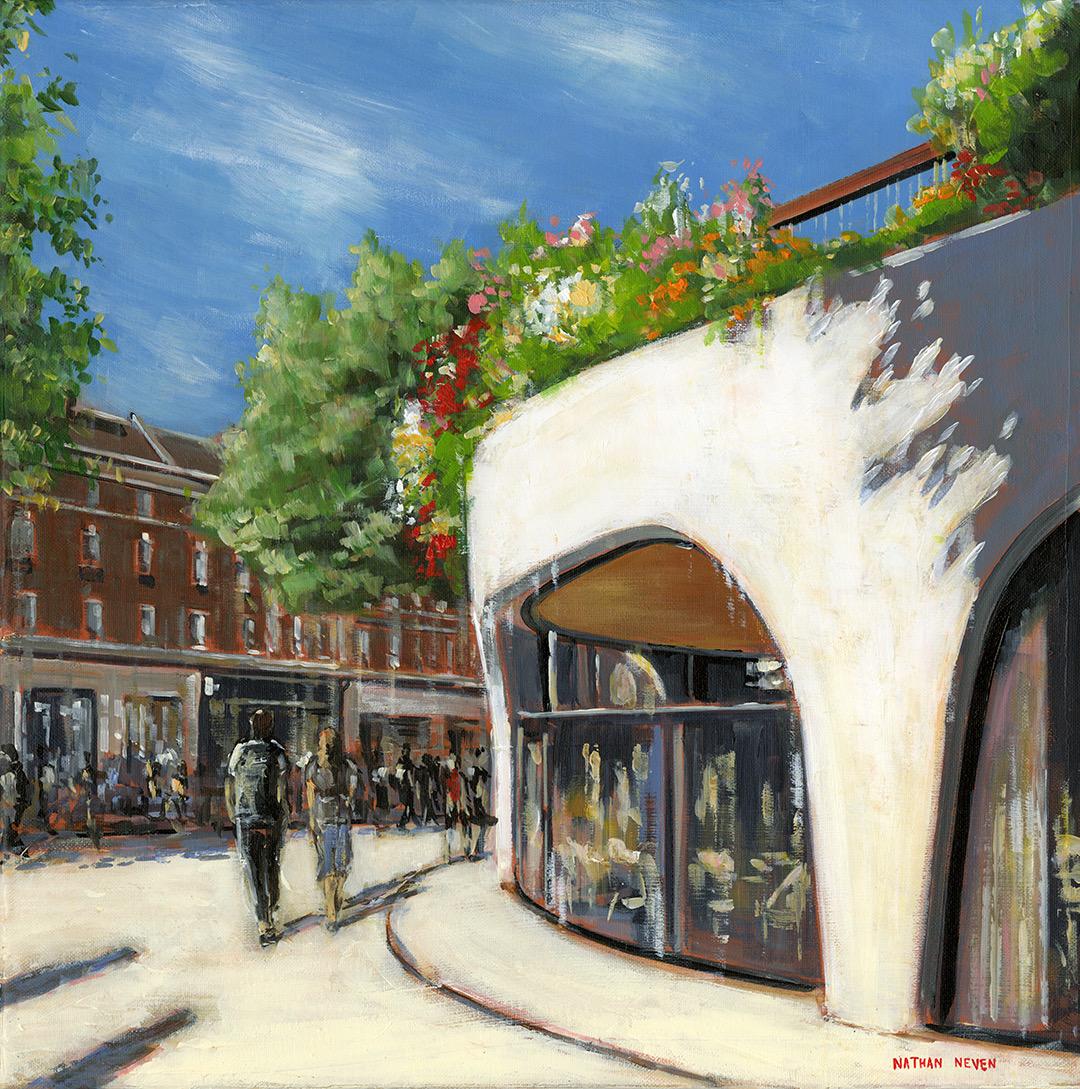 Nathan Neven - Duke of York HQ - London cityscape architecture oil ...