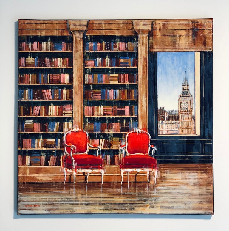 Nathan Neven - Elegance London - Interior cityscape landscape oil ...