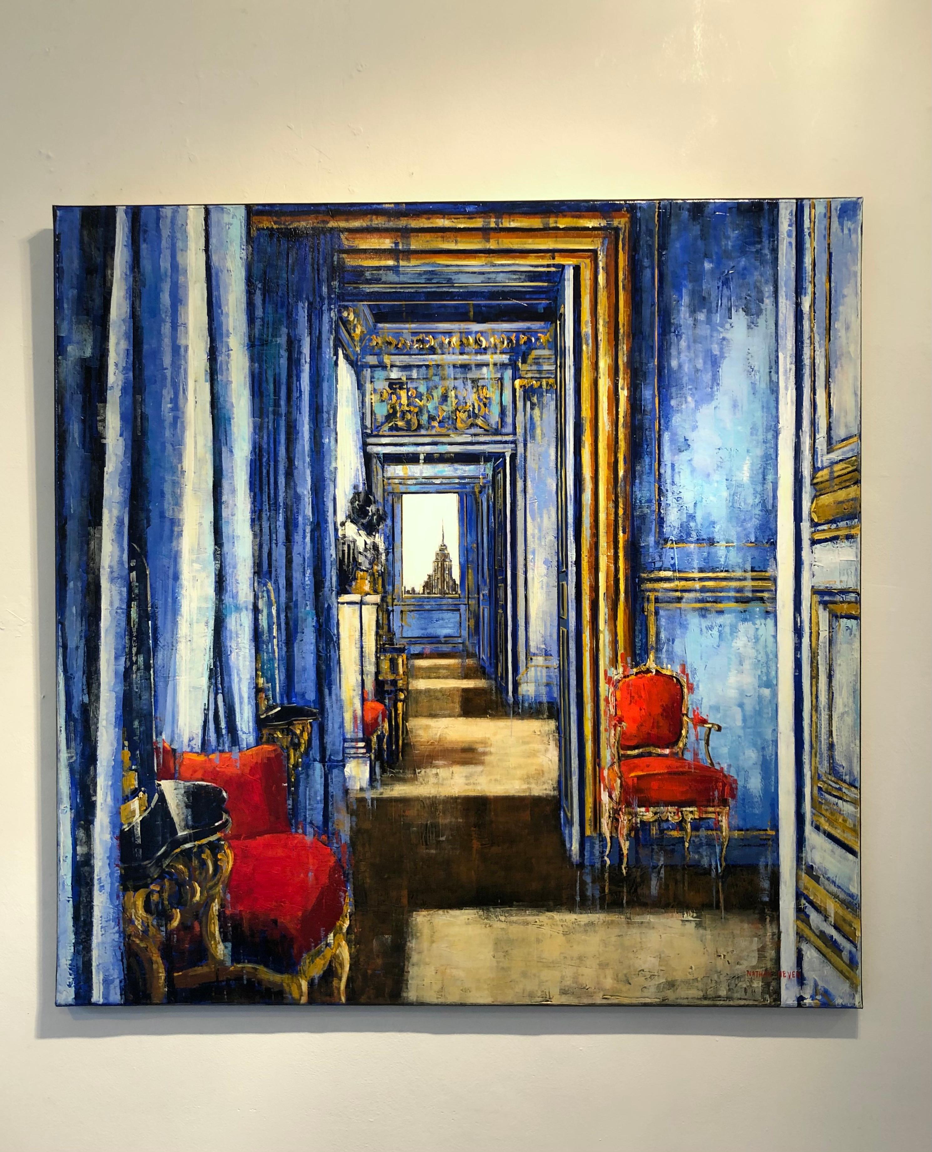 Nathan Neven - Empire Passage NYC USA - Interior cityscape oil original ...