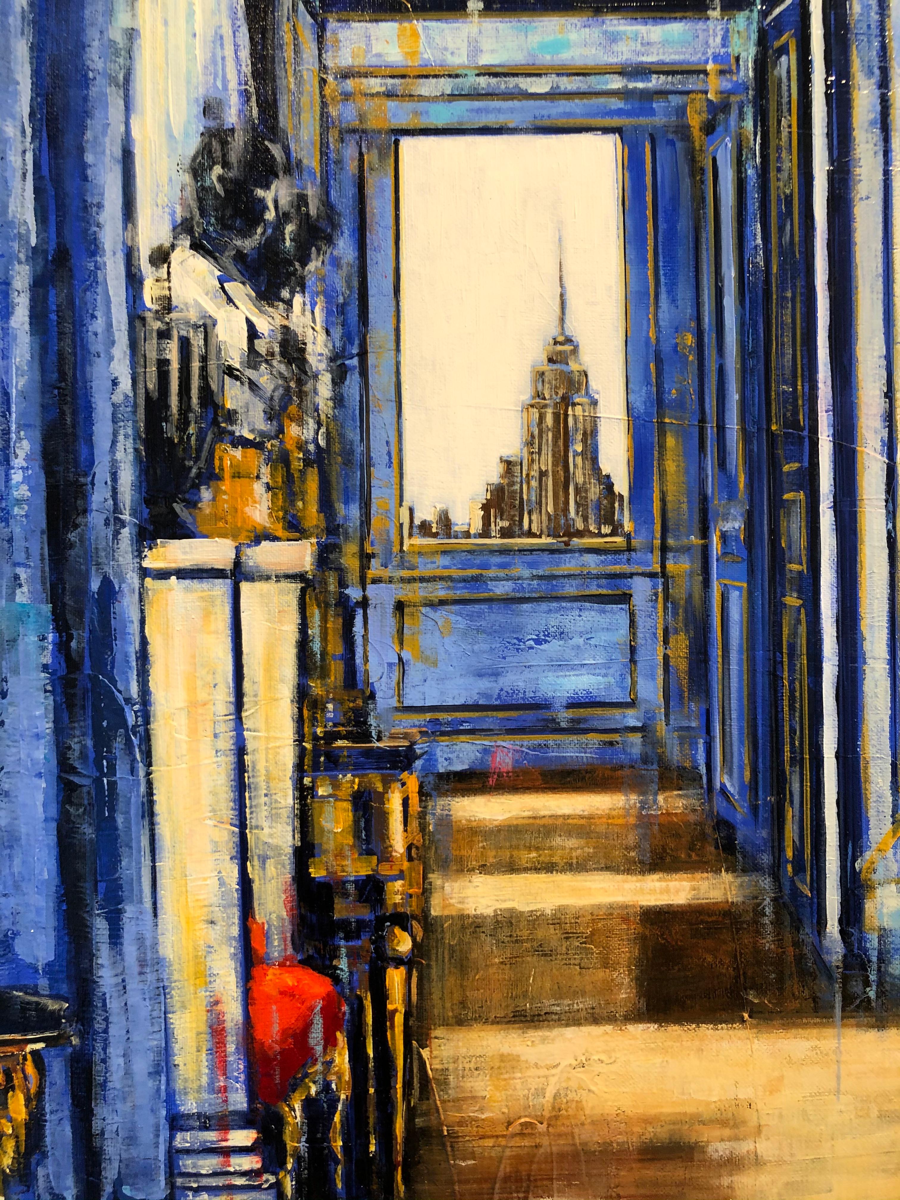 Nathan Neven - Empire Passage NYC USA - Interior cityscape oil original ...