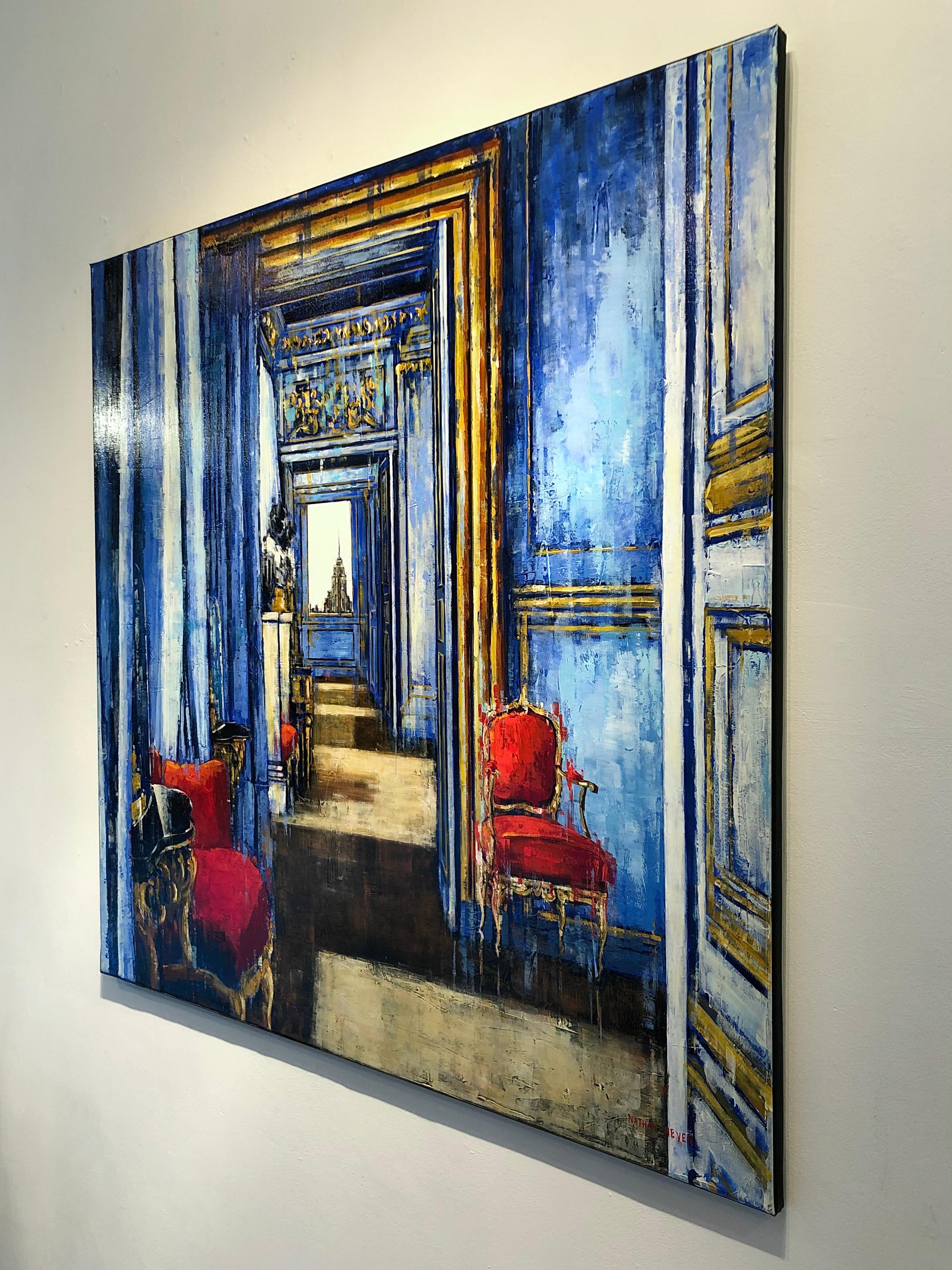 Nathan Neven - Empire Passage NYC USA - Interior cityscape oil original ...