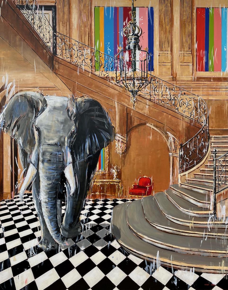 Nathan Neven - Wolves of Vendome - cityscape nature animal painting ...