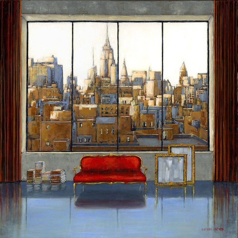 Nathan Neven - Love NY USA - cityscape landscape interior oil painting ...