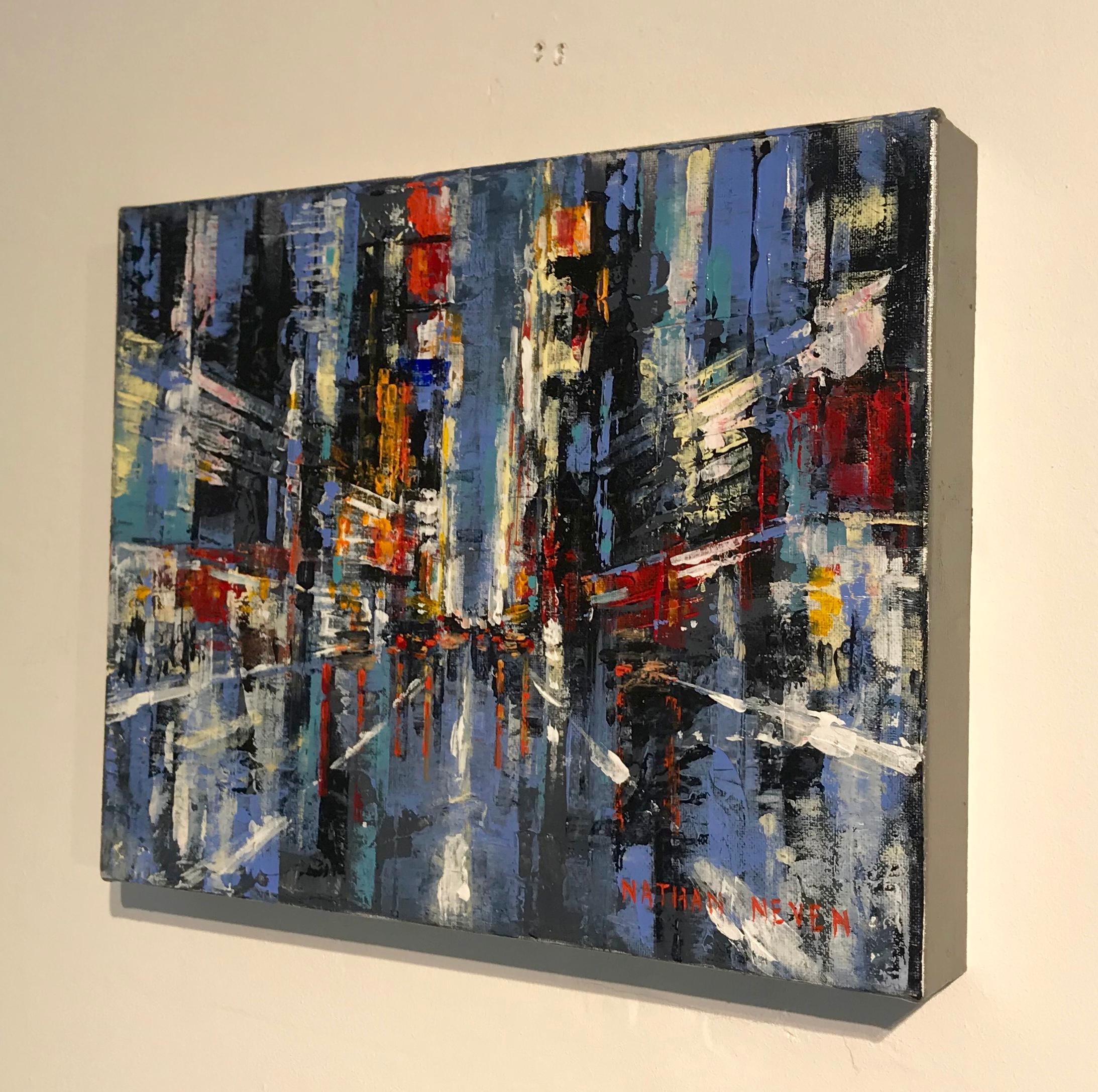 Nathan Neven - Manhattan 6 - New York abstract cityscape urban oil ...