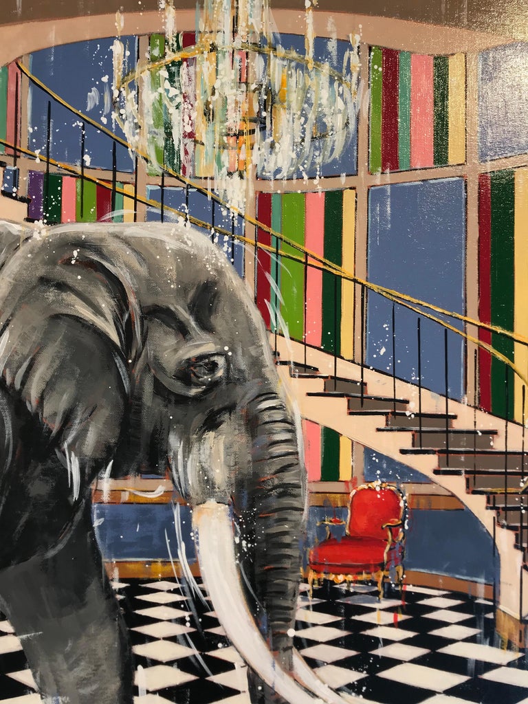 Nathan Neven - The King is Here - modern original art interior oil ...