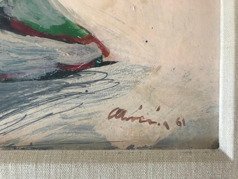 Nathan Oliveira 'Seated Woman with Dog' 1961 Bay Area Figurative ...