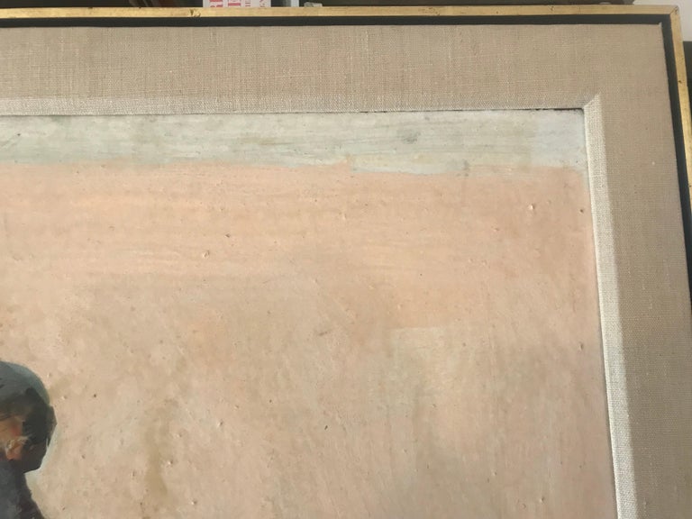 Nathan Oliveira 'Seated Woman with Dog' 1961 Bay Area Figurative ...