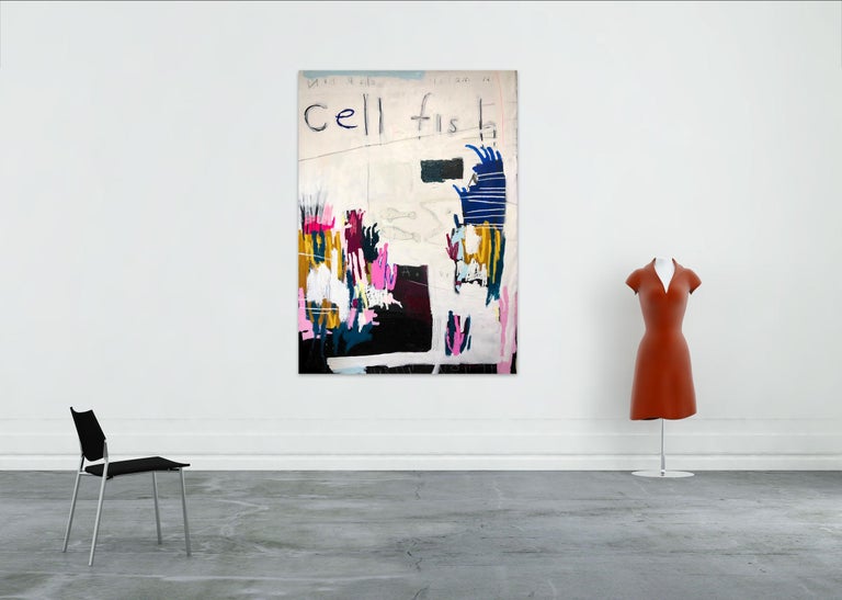 Nathan Paddison - CellFish (Abstract painting) For Sale at 1stDibs