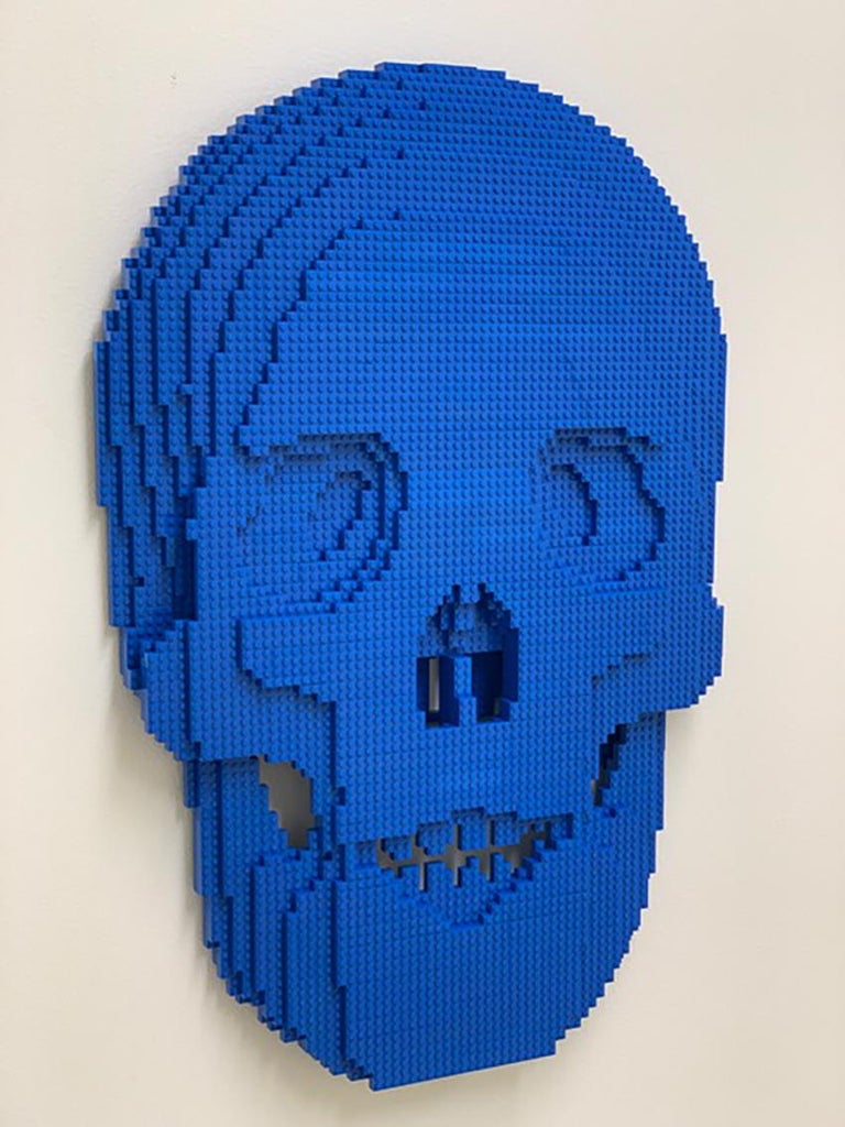 Nathan Sawaya - Blue Skull For Sale at 1stDibs