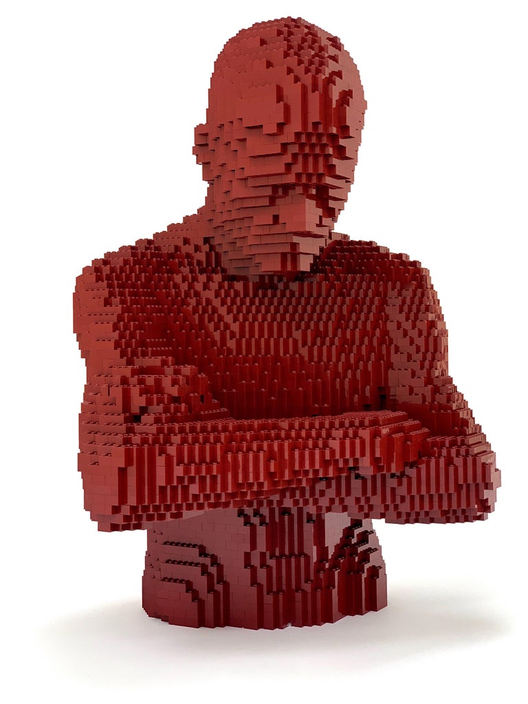 Nathan Sawaya - Dark Red Pensive For Sale at 1stDibs