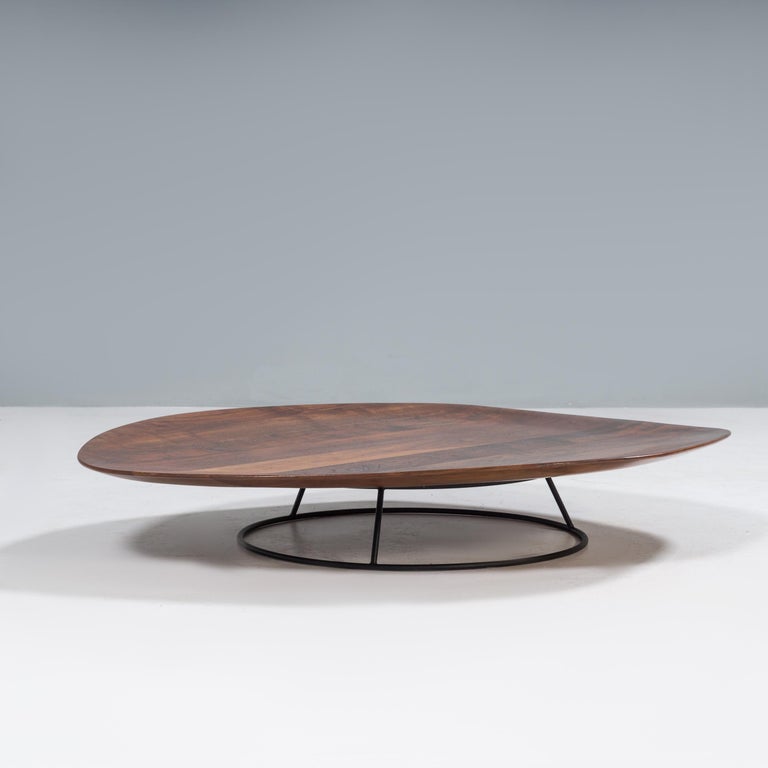 Nathan Young for Ligne Roset Walnut Pebble Low Coffee Table at 1stDibs