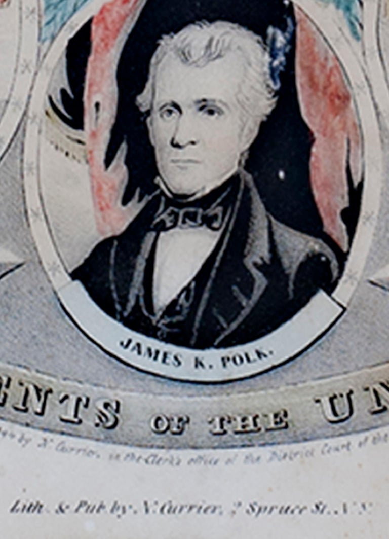 Nathaniel Currier - "The Presidents of the US," Original Handcolored ...