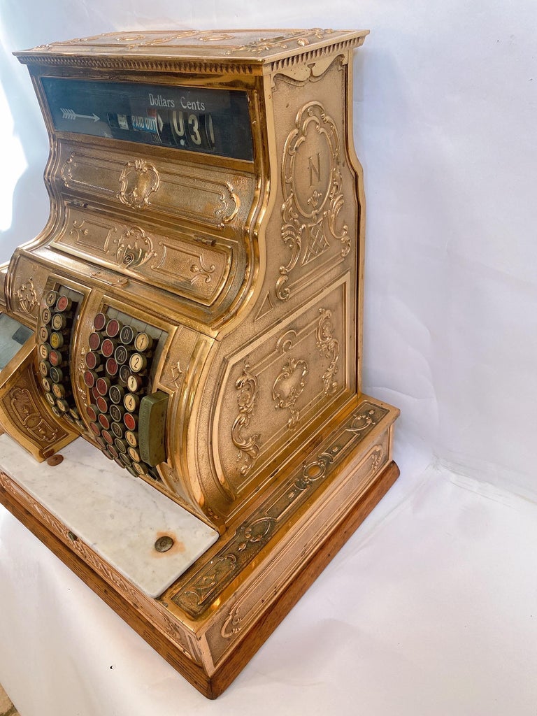National Cash Register Co. Brass Cash Register For Sale at 1stDibs