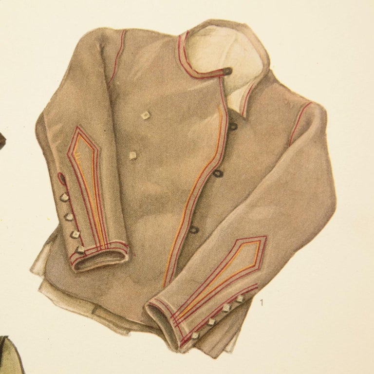 National Dresses of Macedonia Illustrated Drawing in Plate, 1963 For ...