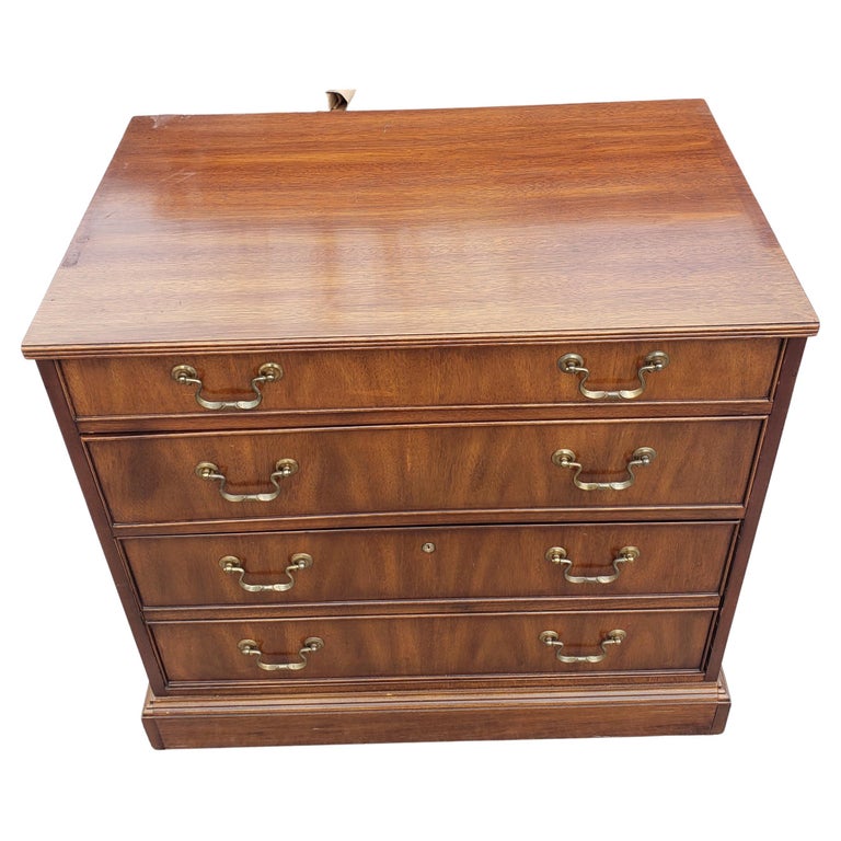 National Mount Airy Mahogany Executive Lateral File Cabinet For Sale at ...