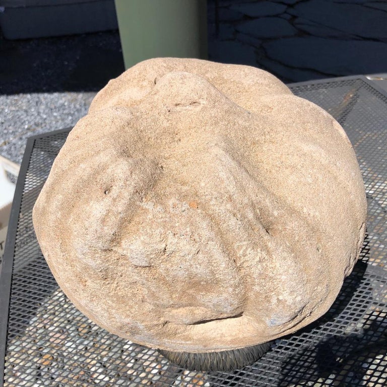 Native America Old Natural Stone Human Head Effigy Sculpture For Sale ...
