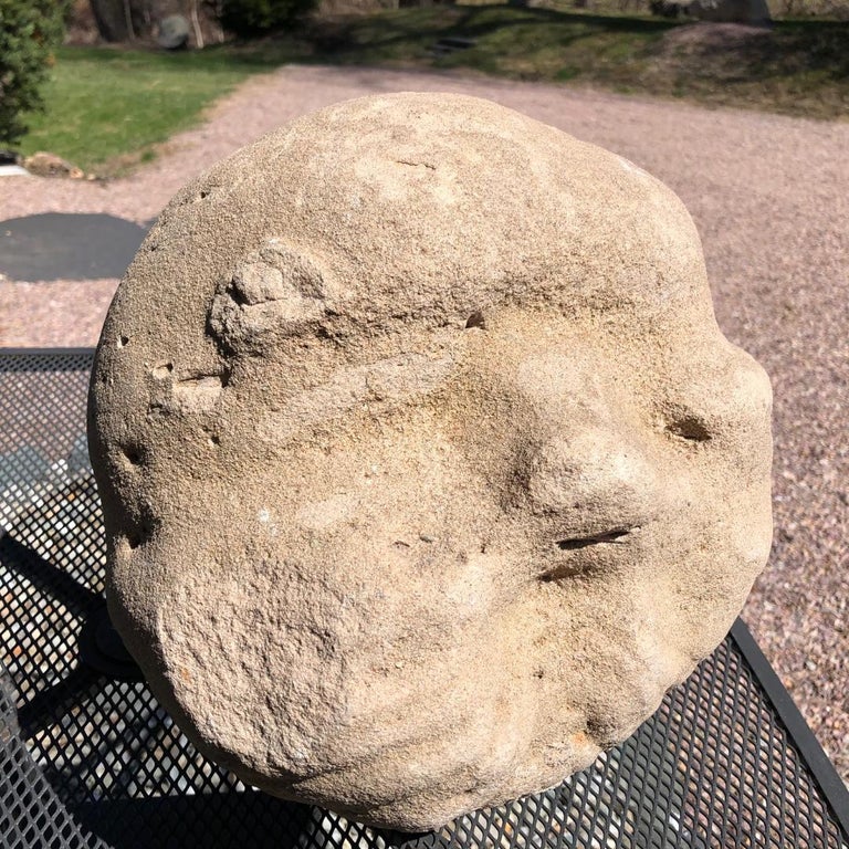 Native America Old Natural Stone Human Head Effigy Sculpture For Sale ...