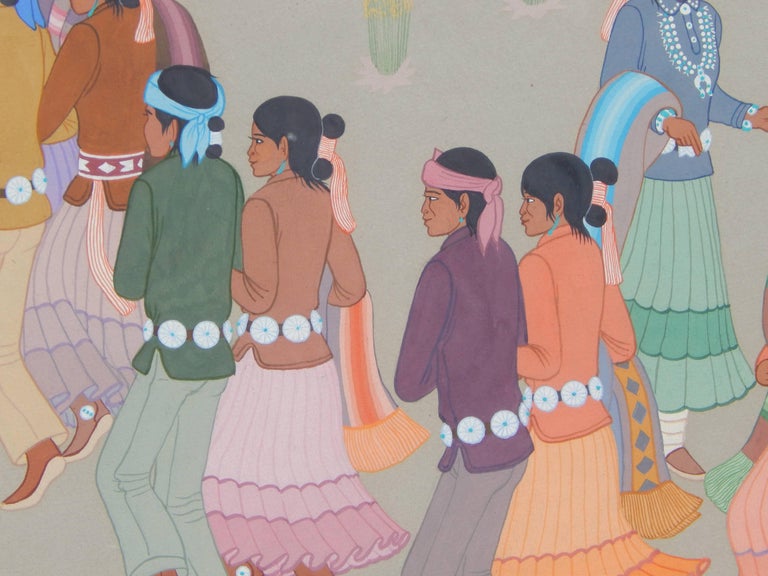 Native American Artist Harrison Begay Tempera Painting, “Navajo Squaw ...