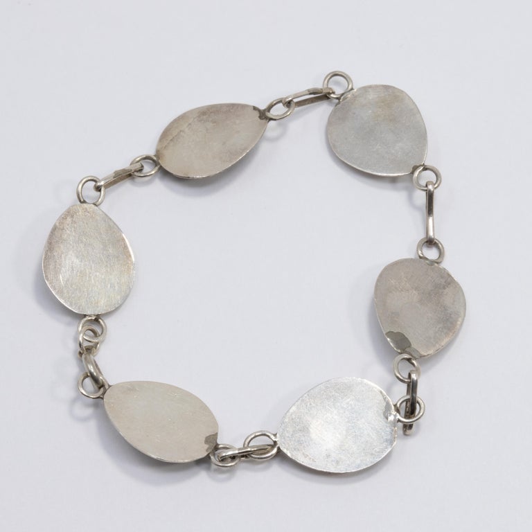 Native American Bear Claw Sterling Silver and Turquoise Link Bracelet ...