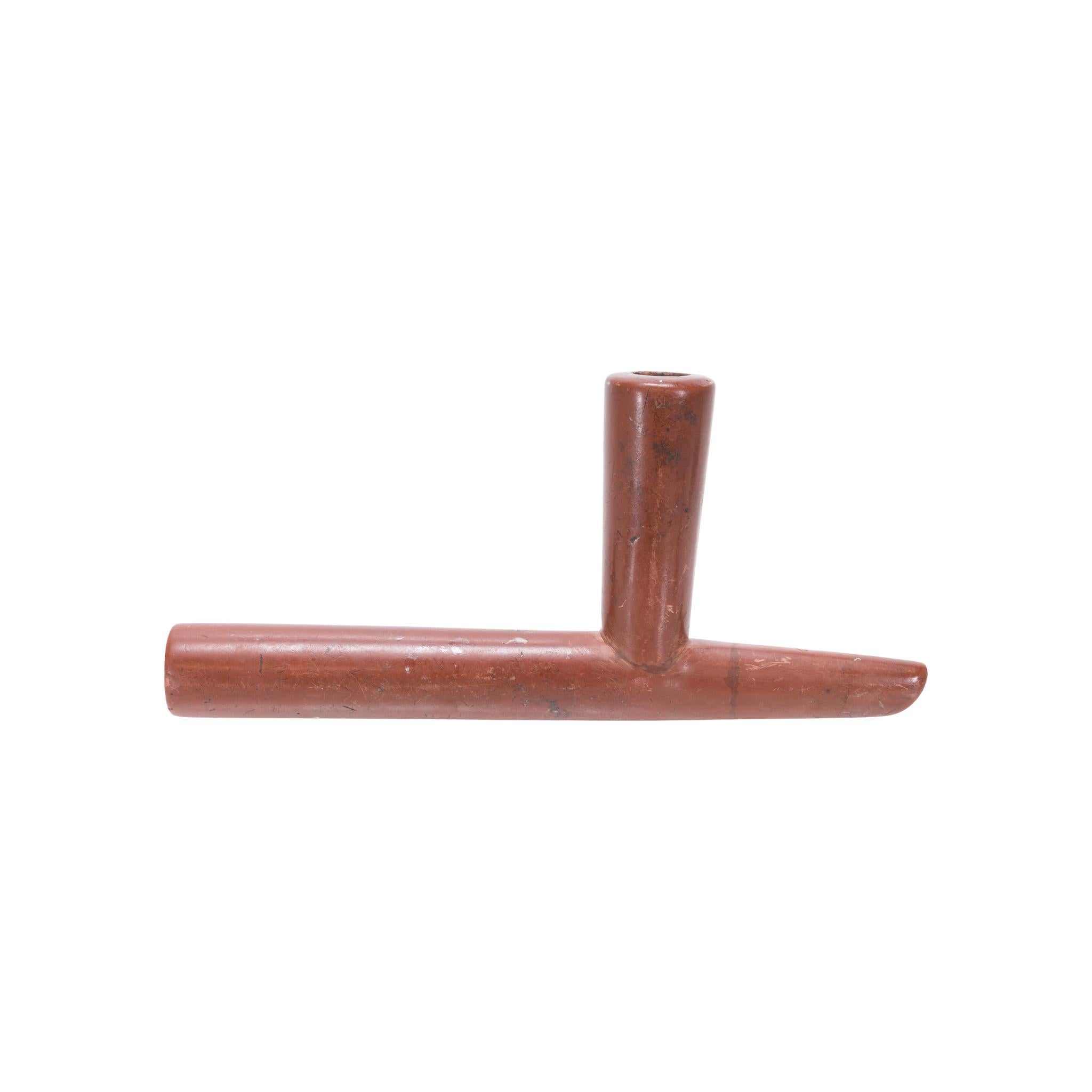 Native American Catlinite T Pipe For Sale at 1stDibs