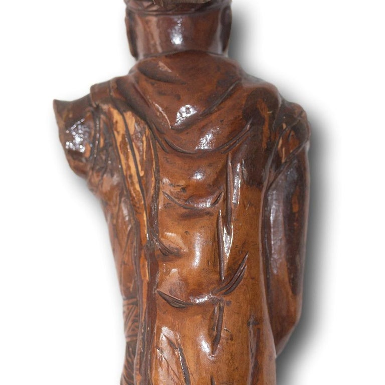 Native American Chieftain Topped Staff For Sale at 1stDibs