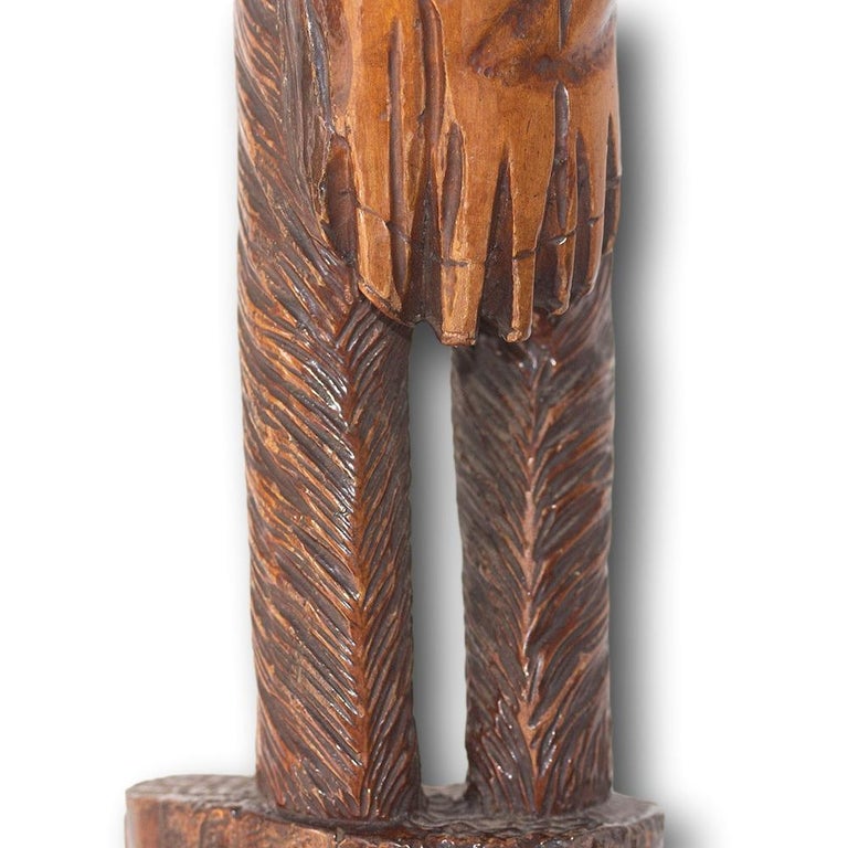 Native American Chieftain Topped Staff For Sale at 1stDibs